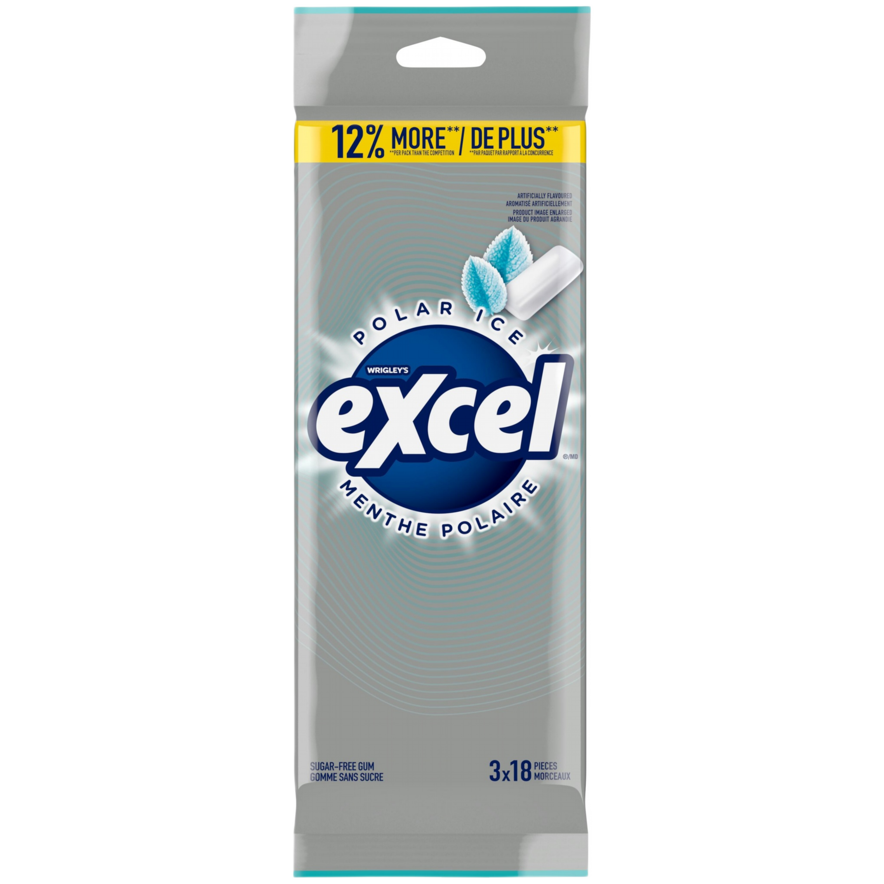Excel Polar Ice Sugarfree Gum Multipack, 18 Pieces (Pack of 3) | EXCEL Gum