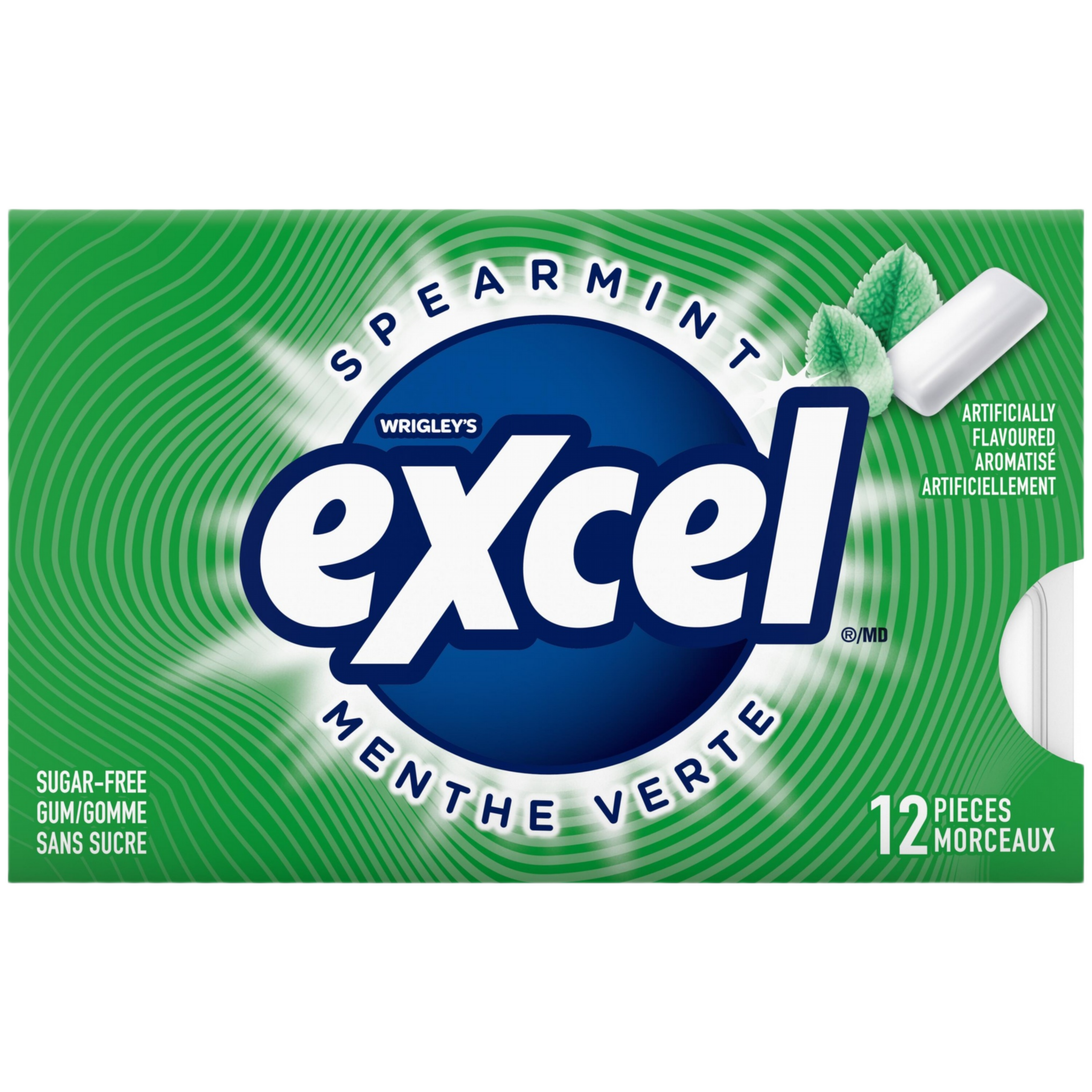 Excel Spearmint Sugarfree Gum, 12 Pieces | EXCEL Gum