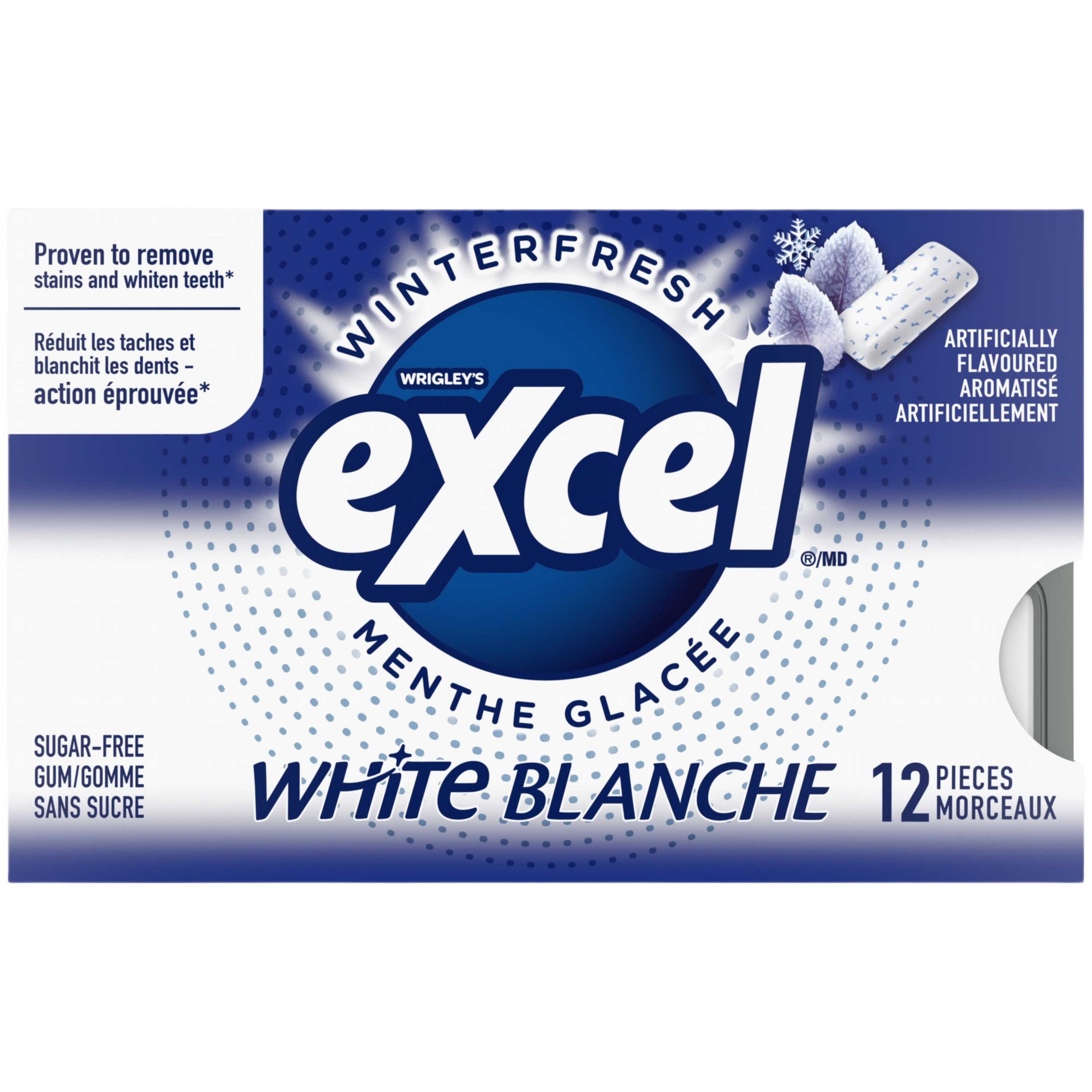 Excel White Winterfresh Sugarfree Gum, 12 Pieces | EXCEL Gum
